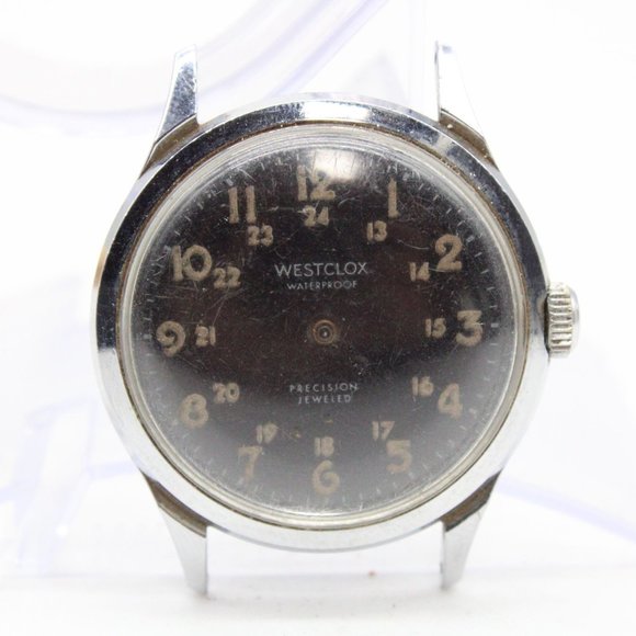 Westclox | Accessories | Vintage Westclox Watch Mens Silver Tone ...